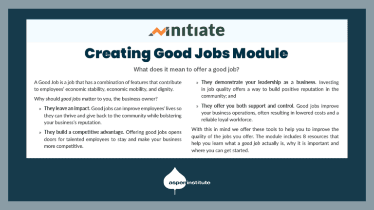 What Is a "Good" Job? - Job Quality Center of Excellence